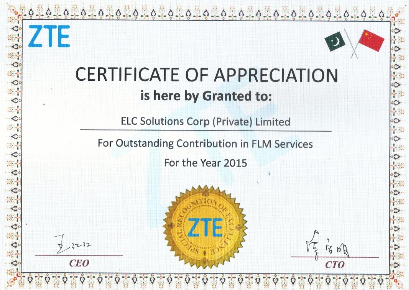 ELC Solutions Corp (Pvt.) Limited - Accomplishments
